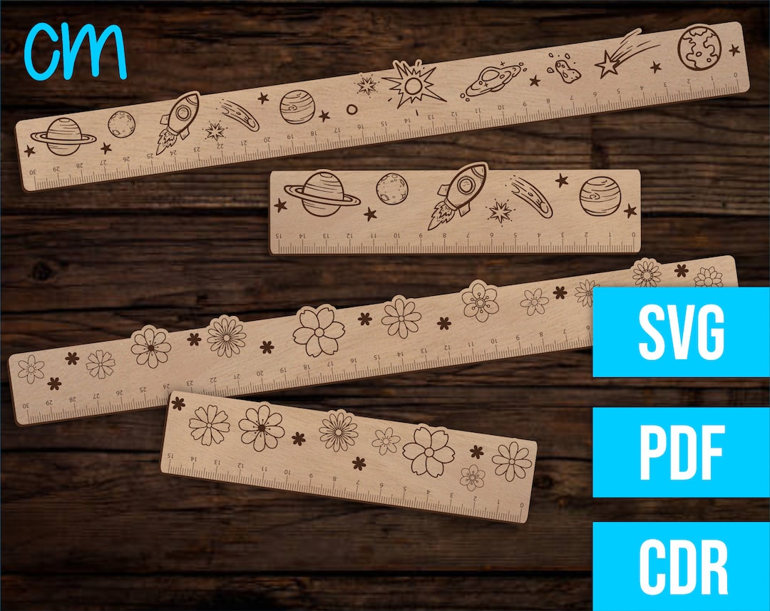 Laser Cut Digital File - Set of 4 Kids' Rulers Metric 30 & 15cm - Etsy