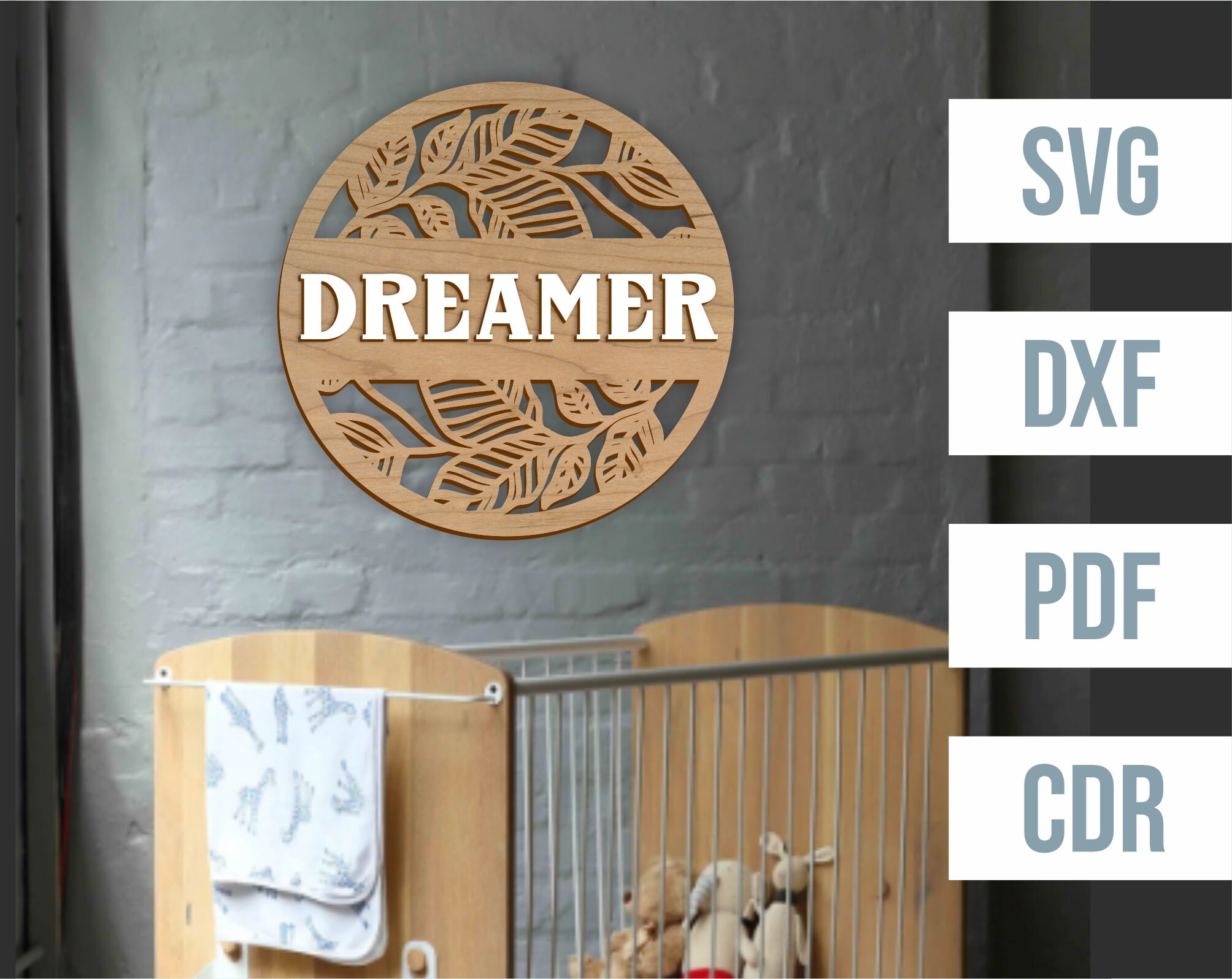 Laser Cut Digital File dreamer Wall Art - Etsy
