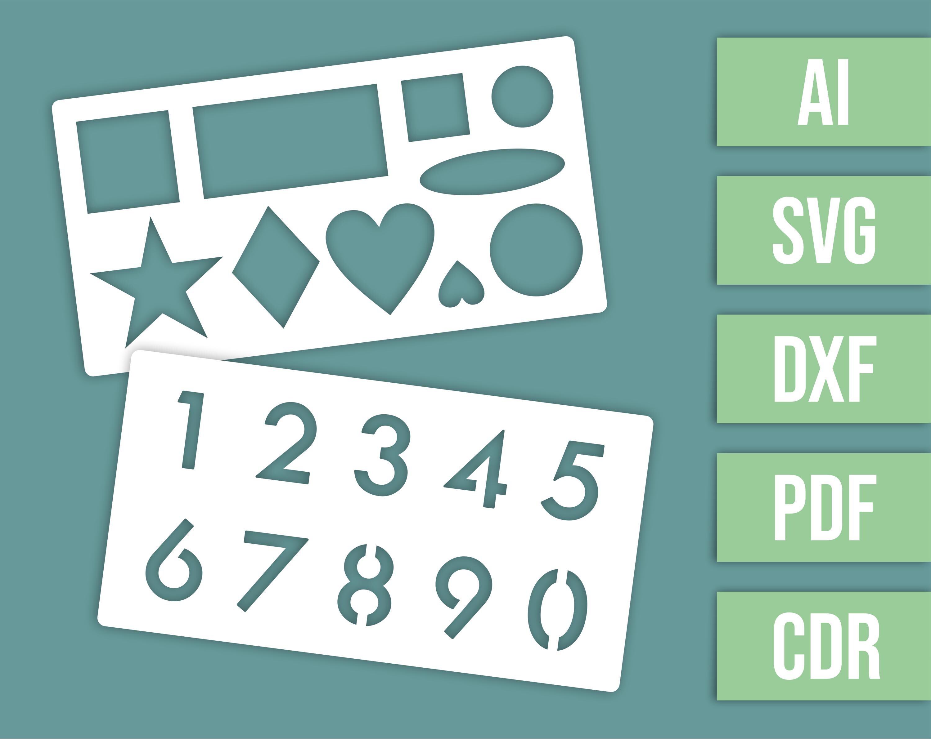 Laser Cut Digital File - Set of Kids' Stencils - Etsy