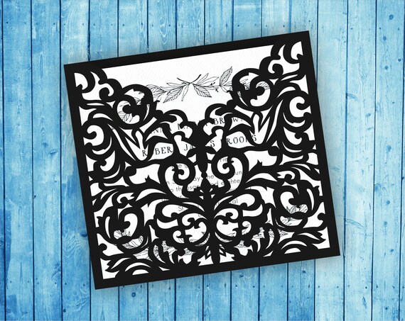 Laser Cut File for a Beautiful Ornate Wedding Invitation. | Etsy