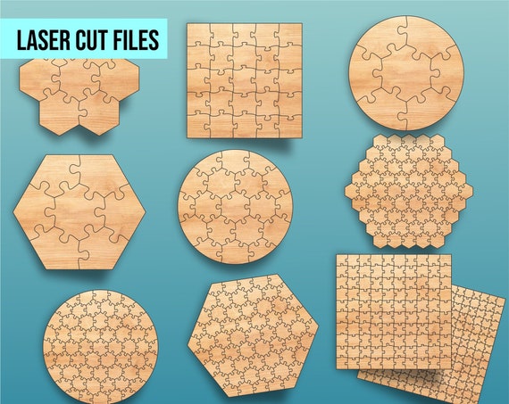 Laser Cut File Puzzle Set of 10 SVG - Etsy
