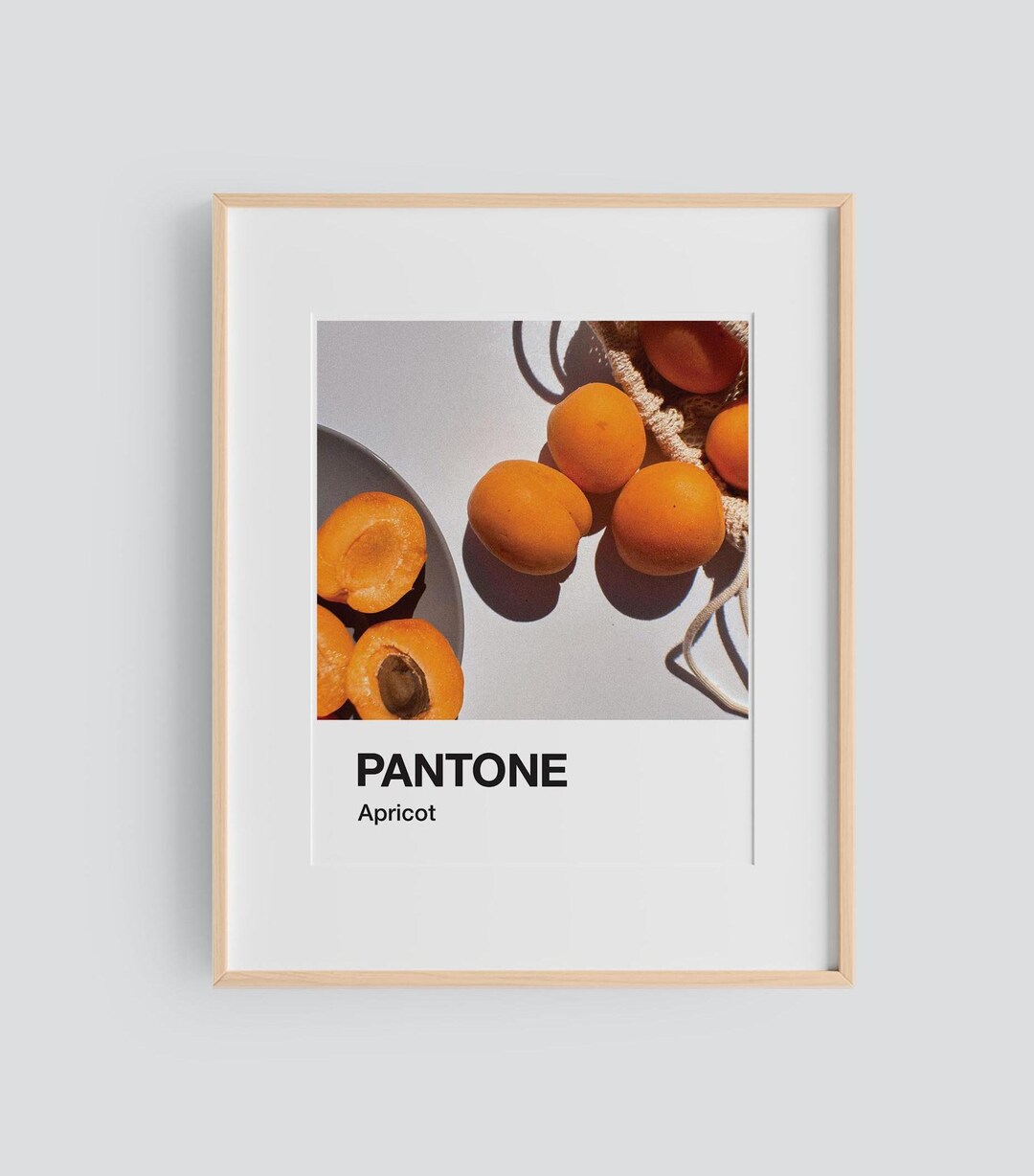 Pantone Wall Art, Pantone Apricot, DIGITAL DOWNLOAD, Pantone Poster ...