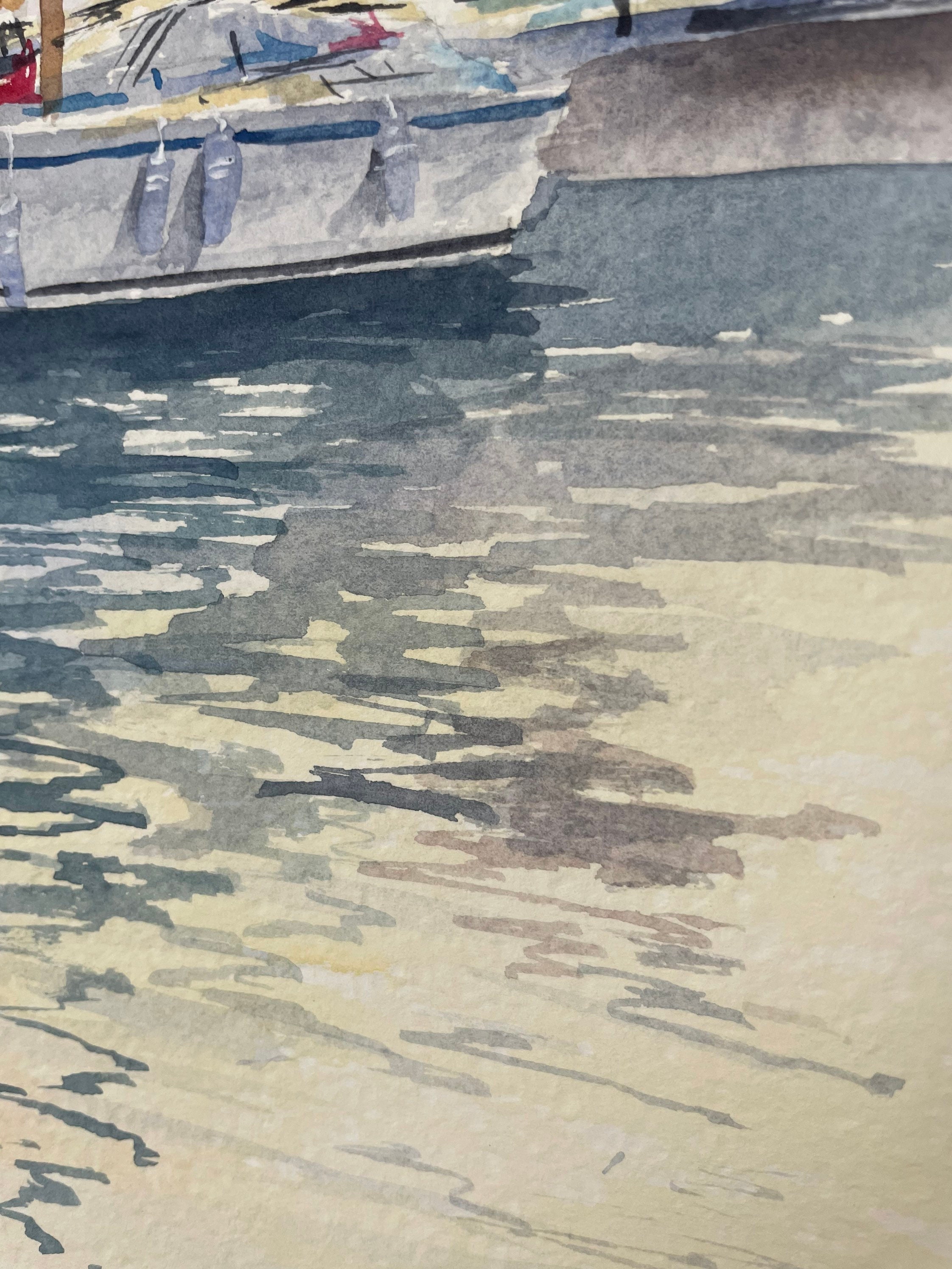 SUNSET HARBOR Original Watercolour Painting Ship Sketch - Etsy