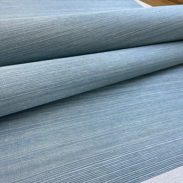 Blue Grasscloth Wallpaper - Etsy