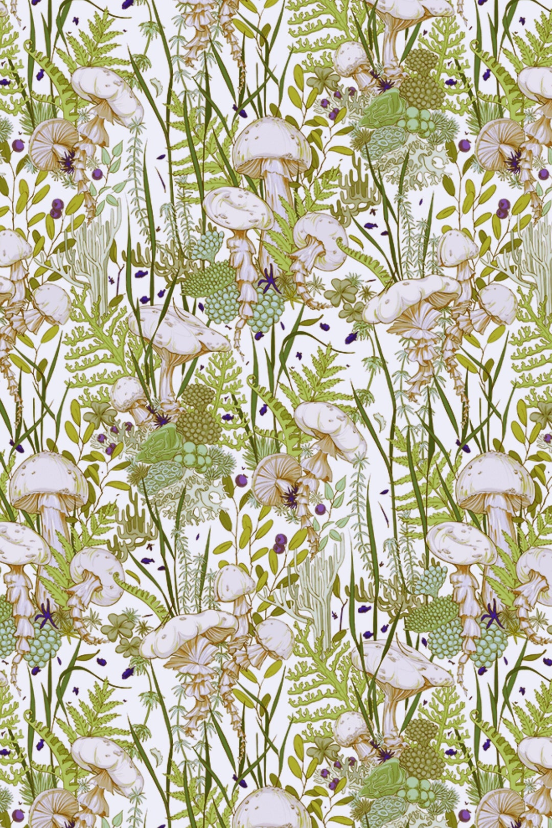 Mushrooms Wallpaper Peel and Stick Wallpaper Removable Self Adhesive ...