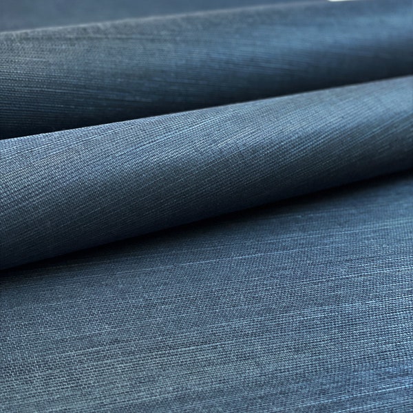 Blue Grasscloth Wallpaper - Etsy