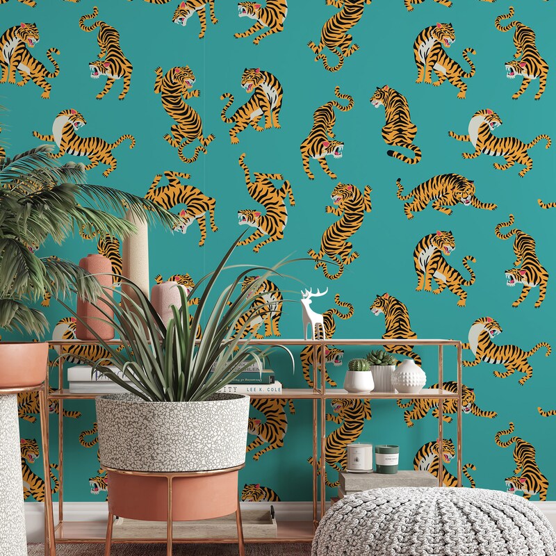 Tiger Wallpaper - Etsy