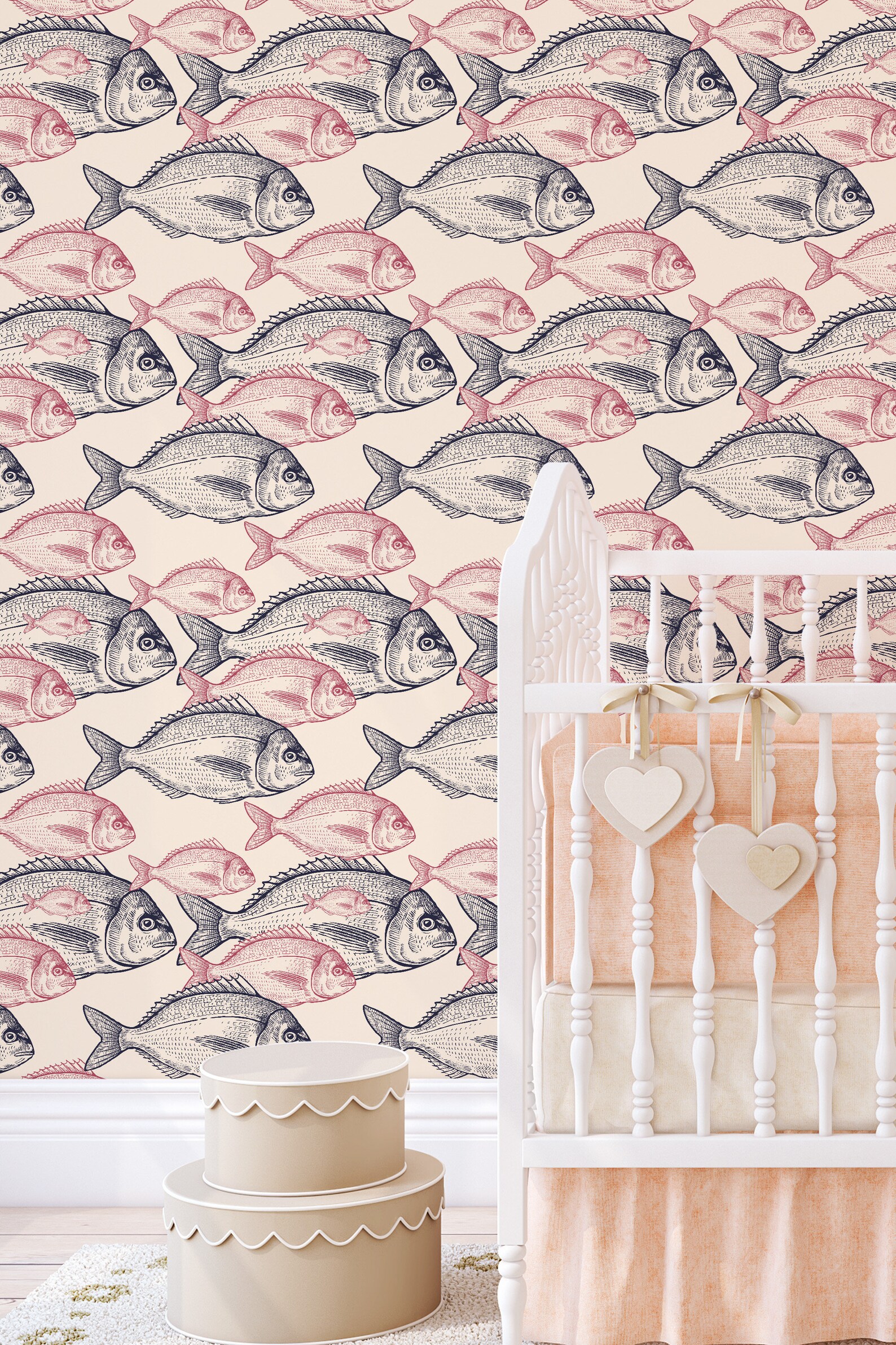 Sea Fish Peel & Stick Marine Wallpaper Removable Self - Etsy