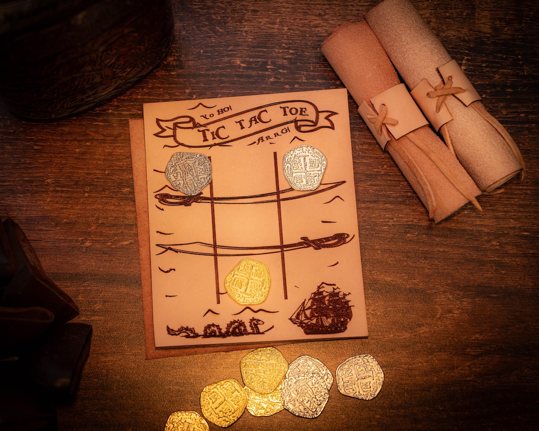Mini Treasure Map Game, Tic Tac Toe, Genuine Leather, Cosplay Maps ...