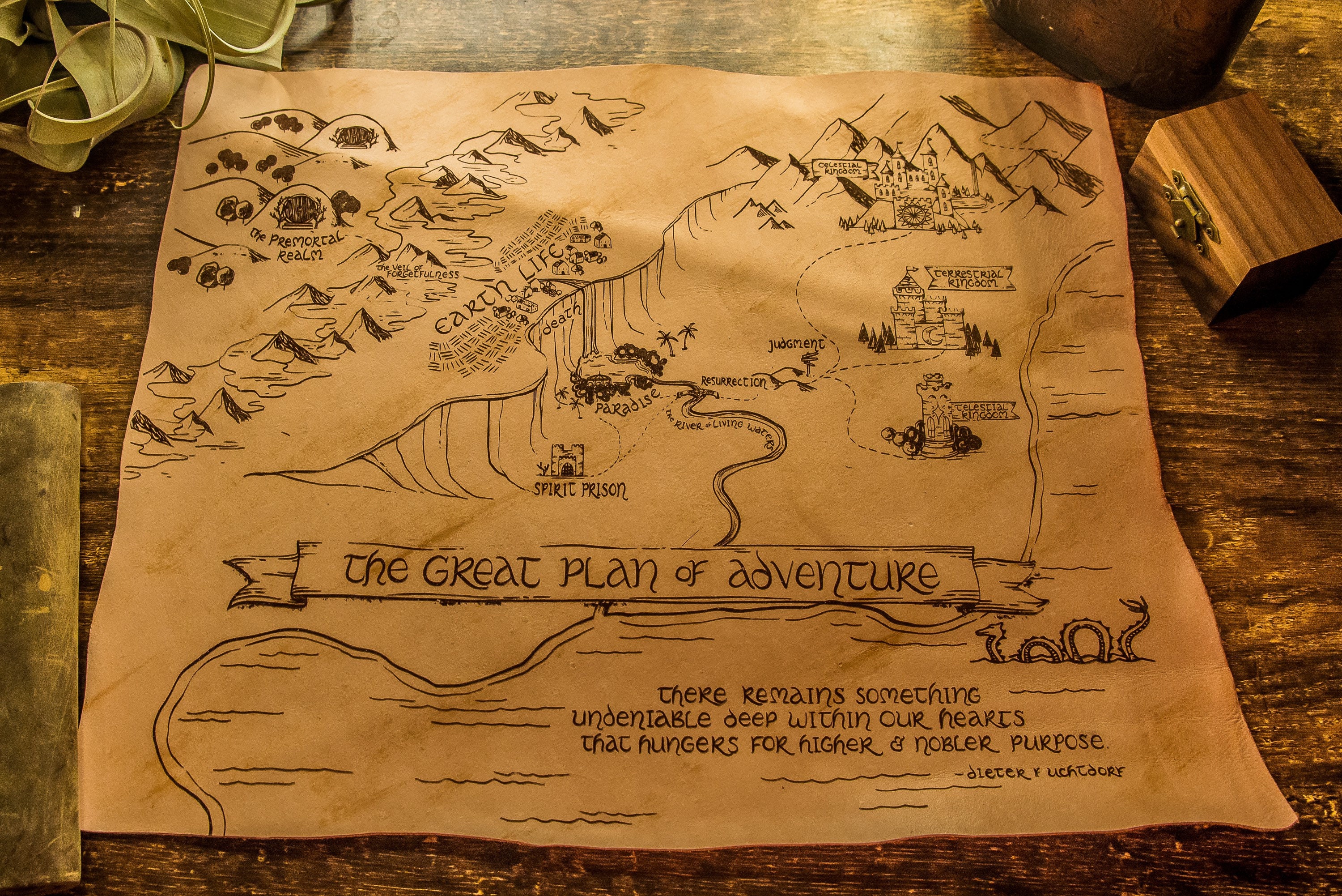Custom Pirate Treasure Map, Pirate Party, Handmade Leather, Genuine ...