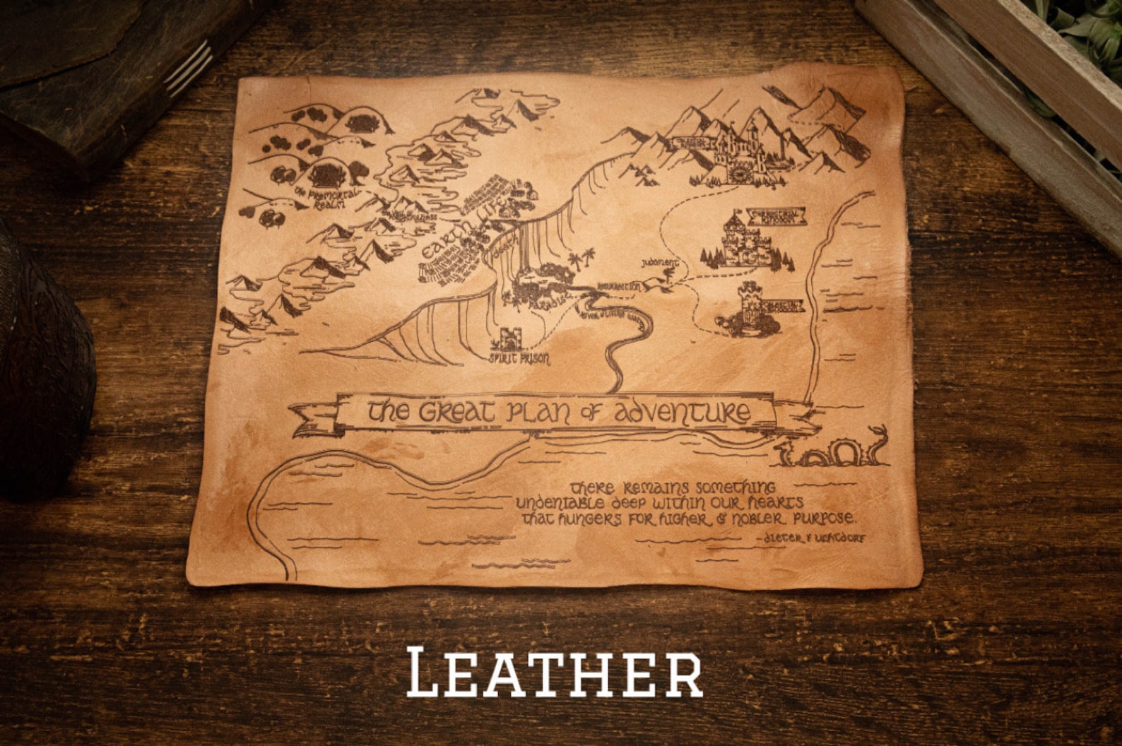 Custom Pirate Treasure Map, Pirate Party, Handmade Leather, Genuine ...
