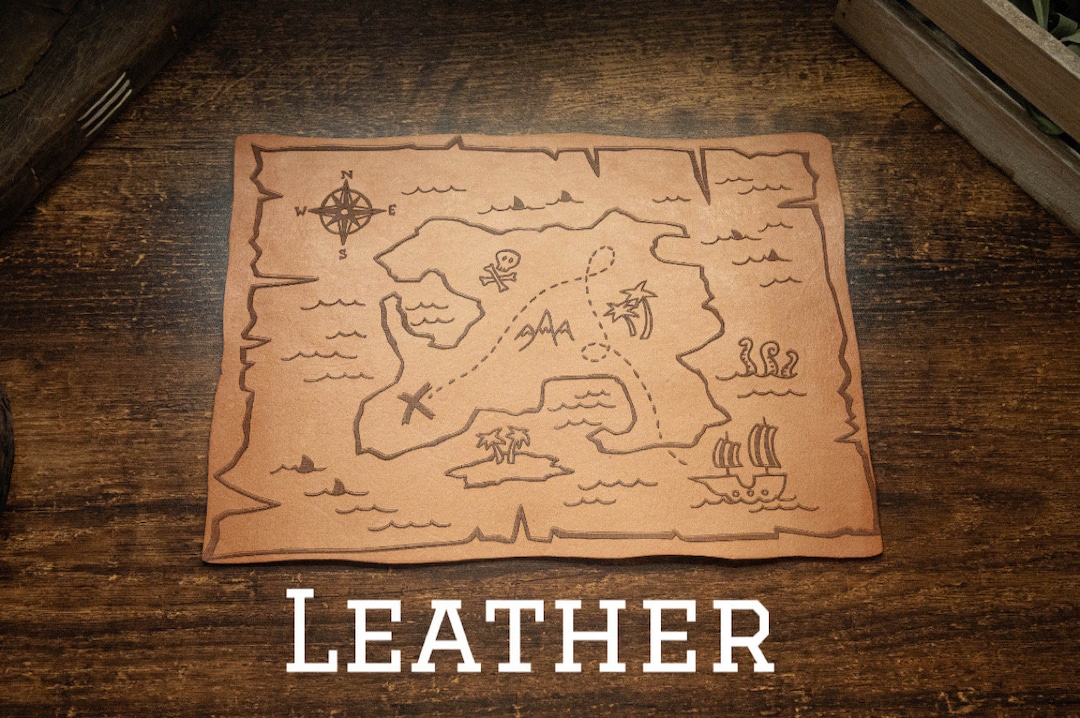 Treasure Map , Genuine Leather, Cosplay Maps, Display Maps, Pirate Map ...