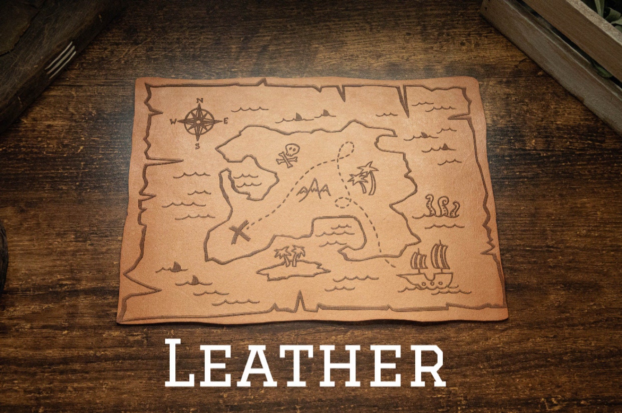 Treasure Map , Genuine Leather, Cosplay Maps, Display Maps, Pirate Map ...
