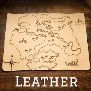 Treasure Map , Genuine Leather, Cosplay Maps, Display Maps, Pirate Map ...