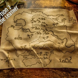 Treasure Map Genuine Leather Cosplay Maps Display Maps - Etsy