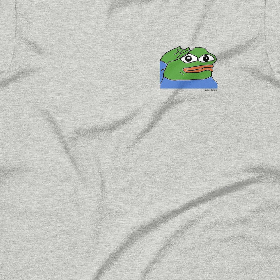 Pepe the Frog Salute Tshirt, Gamer T-shirt, Meme Gift, Meme Shirt ...