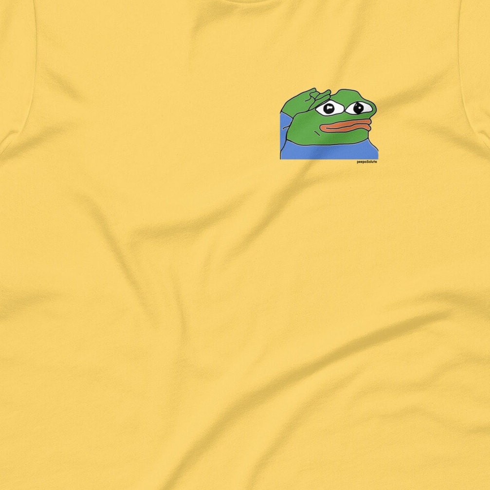 Pepe the Frog Salute Tshirt, Gamer T-shirt, Meme Gift, Meme Shirt ...