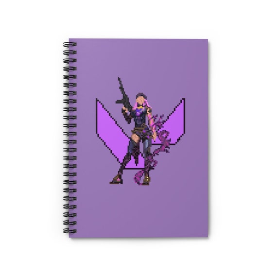 Valorant Reyna Pixel Art Spiral Notebook Ruled Line Gift | Etsy
