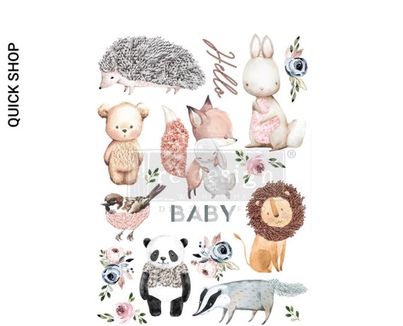 HELLO BABY Redesign With Prima Rub on Transfer/decal - Etsy