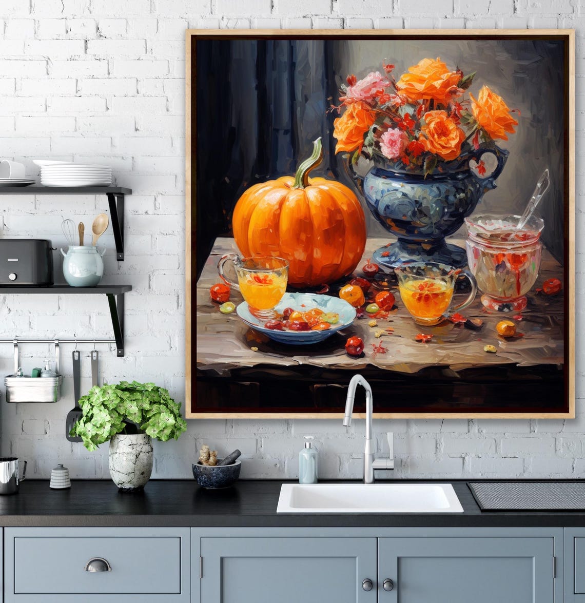 Harvest Haunt Original Oil Painting, Size 36x36 Inches, One of a Kind ...