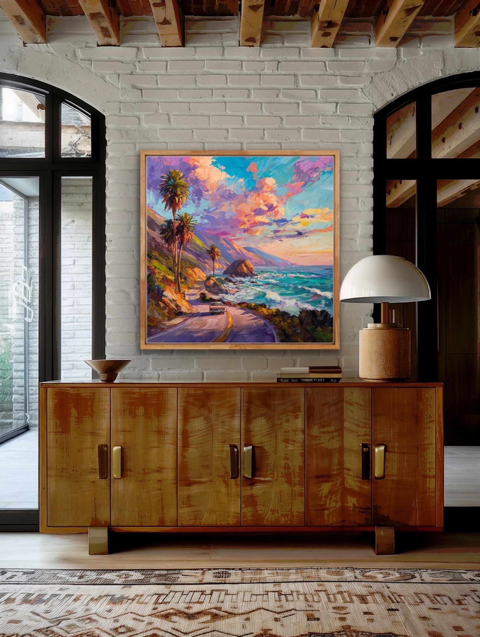 Big Sur Oil Painting: California Coastline Art, 36x36 Inches - Etsy