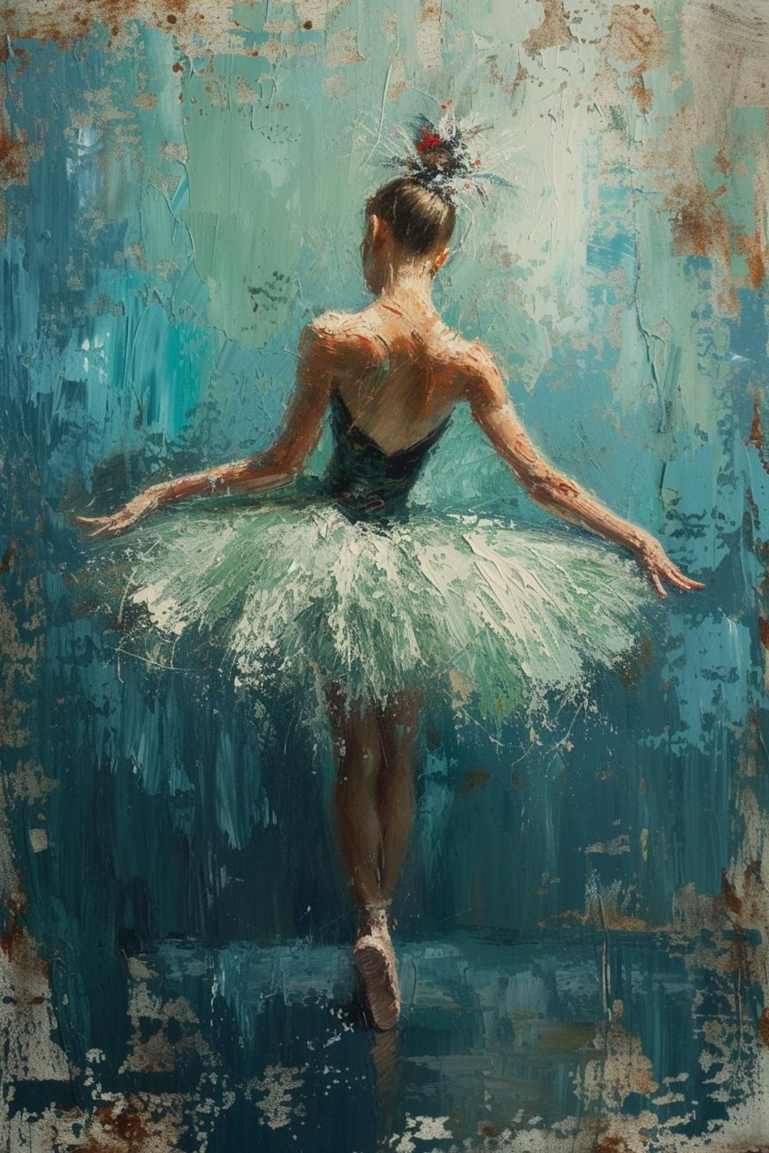 Balet Dancer Original Oil Painting on Canvas, Size 36x48 Inches - Etsy