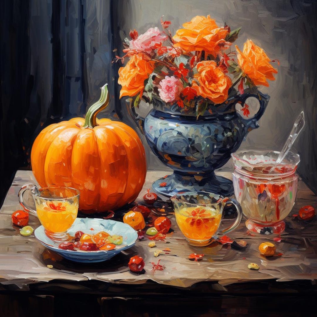Harvest Haunt Original Oil Painting, Size 36x36 Inches, One of a Kind ...