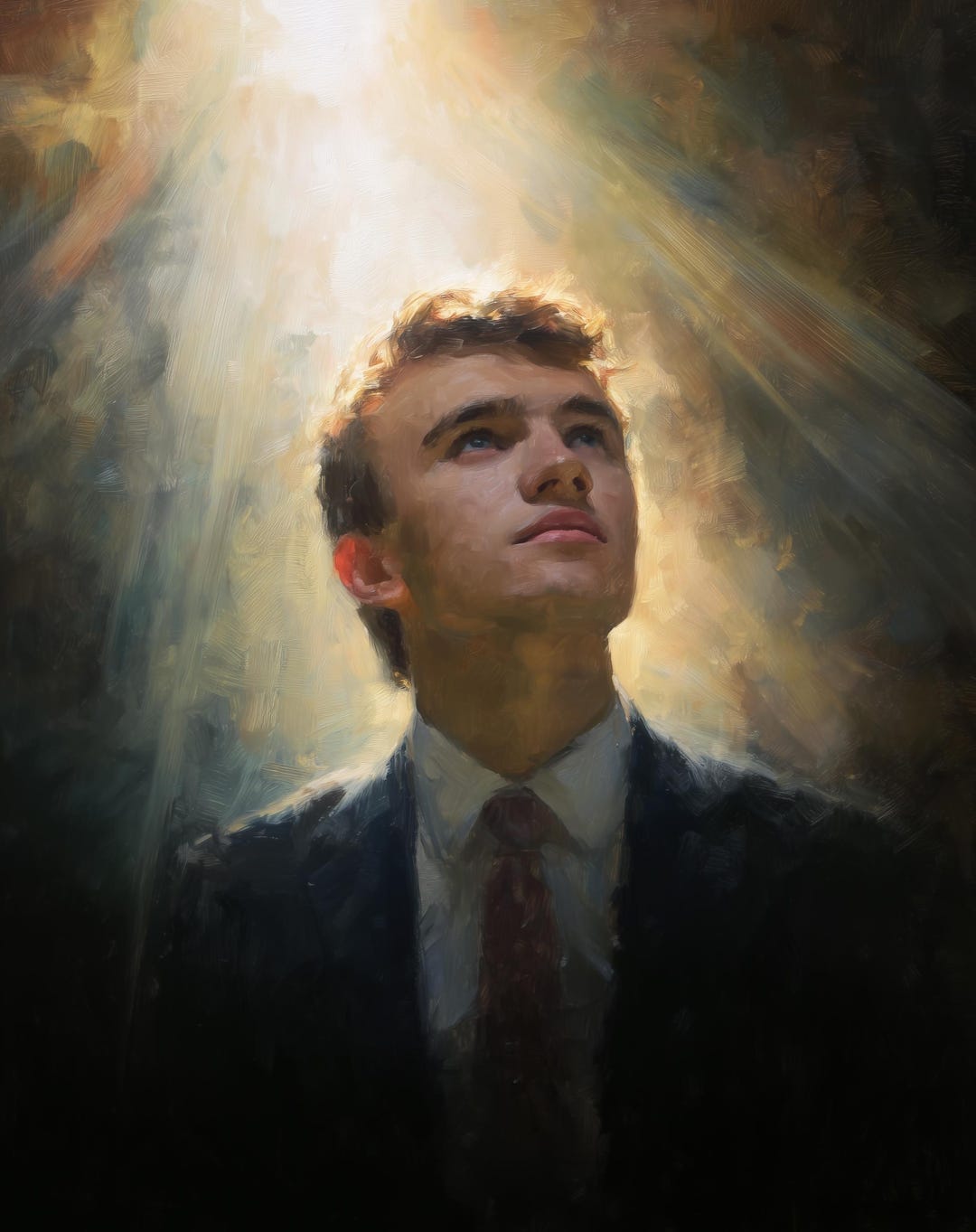 Charlie Kirk Oil Painting | Original Portrait Wall Art - Etsy