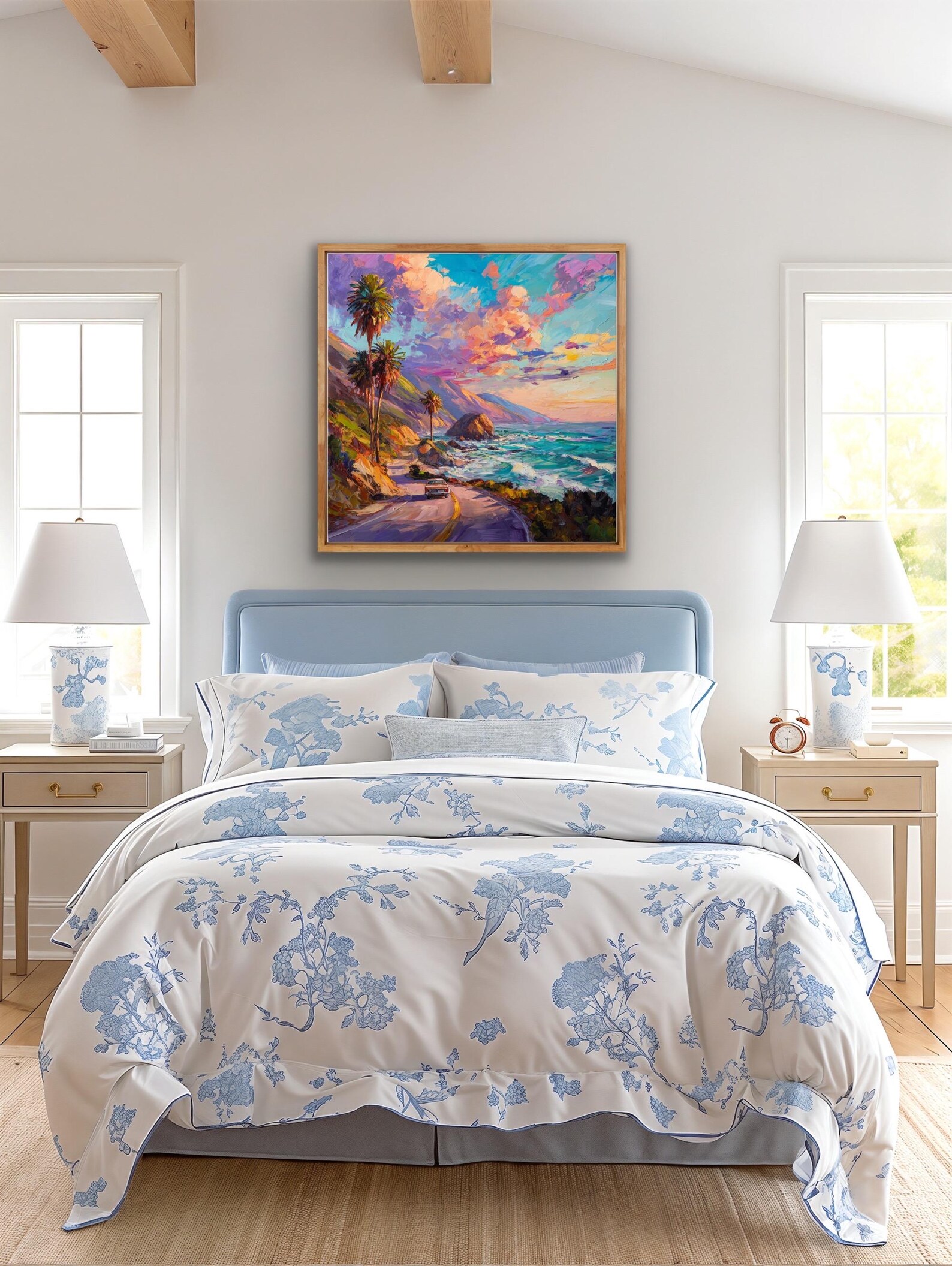Big Sur Oil Painting: California Coastline Art, 36x36 Inches - Etsy
