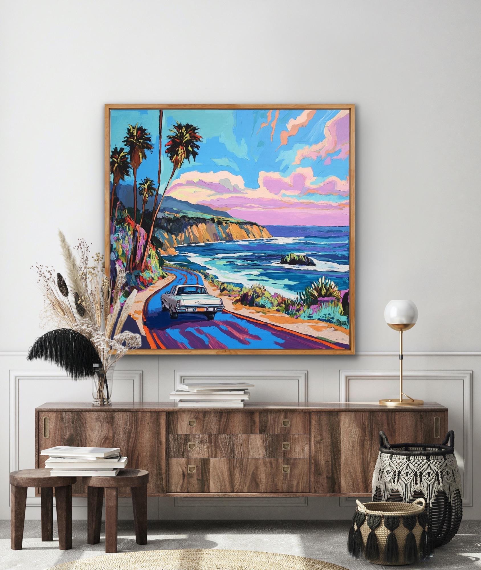 Big Sur Oil Painting , Size: 40x40 Inches, Original Painting, One of a ...