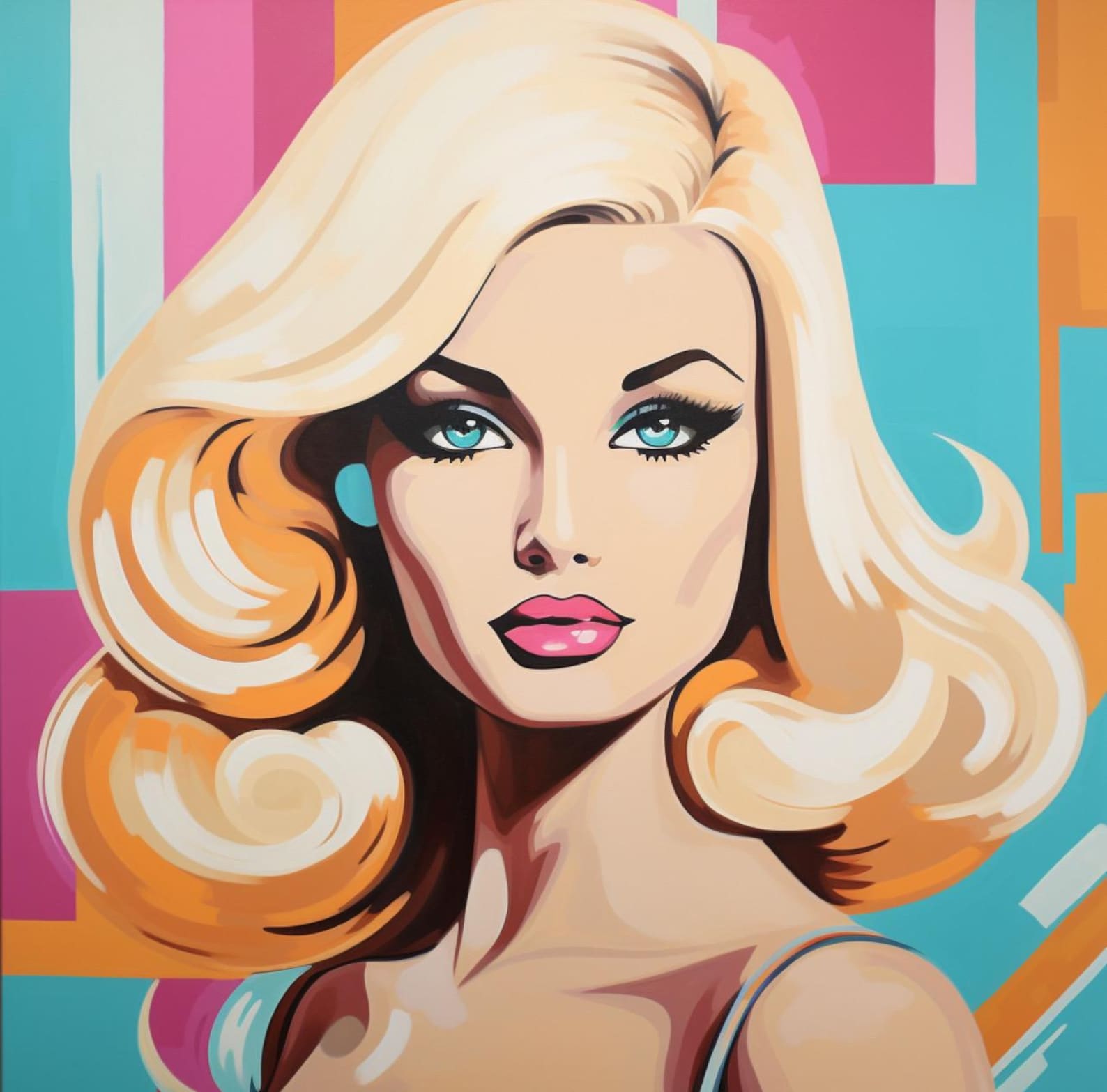 Barbie Acrylic Painting on Canvas ,original Painting, One of a Kind ...