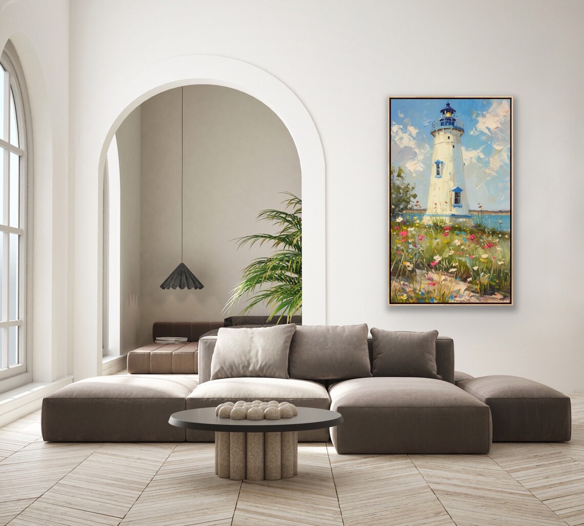 Lighthouse Oil Painting ,original Painting, One of a Kind, Wall Decor ...
