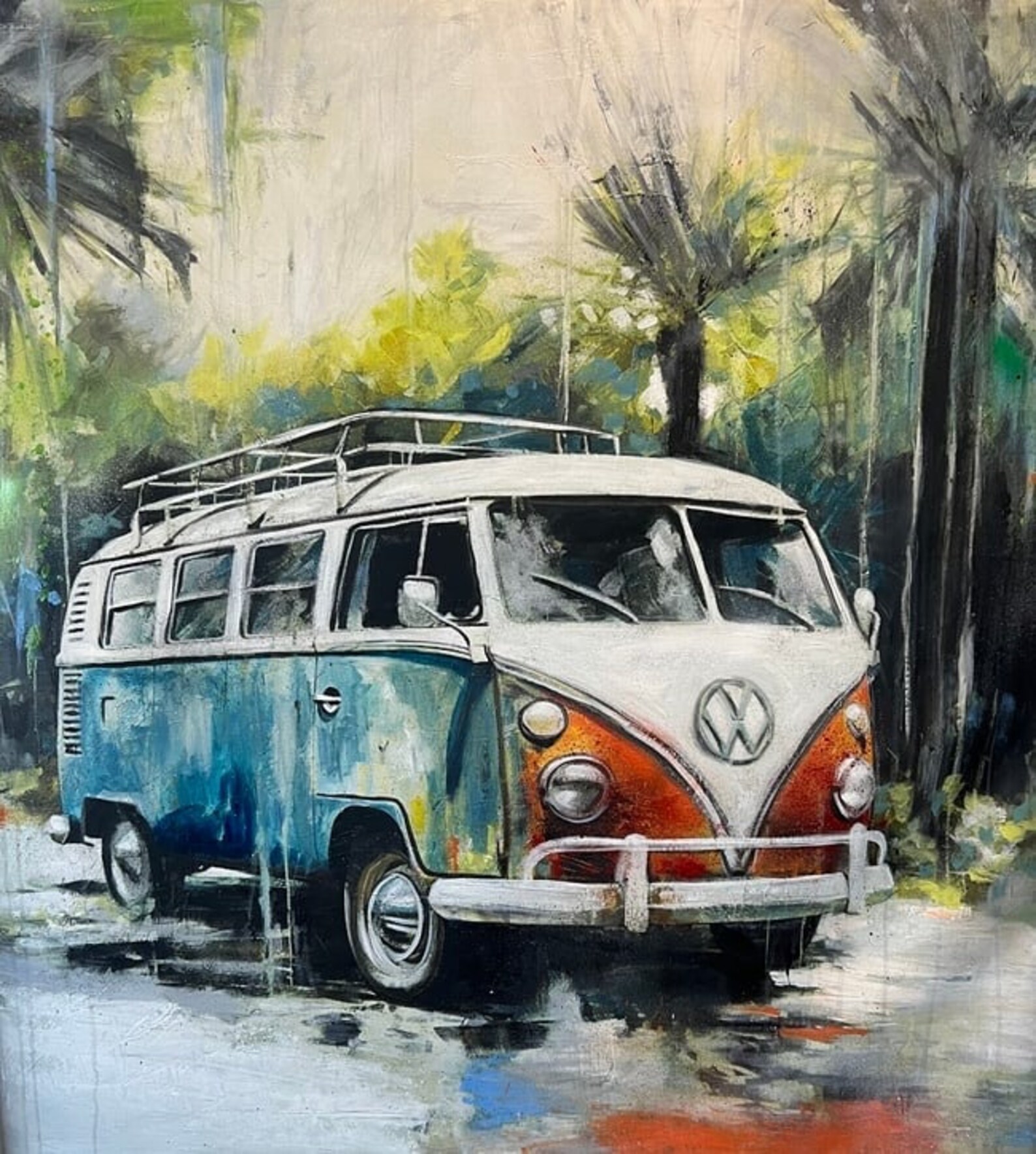 VW Bus Original Painting - Etsy