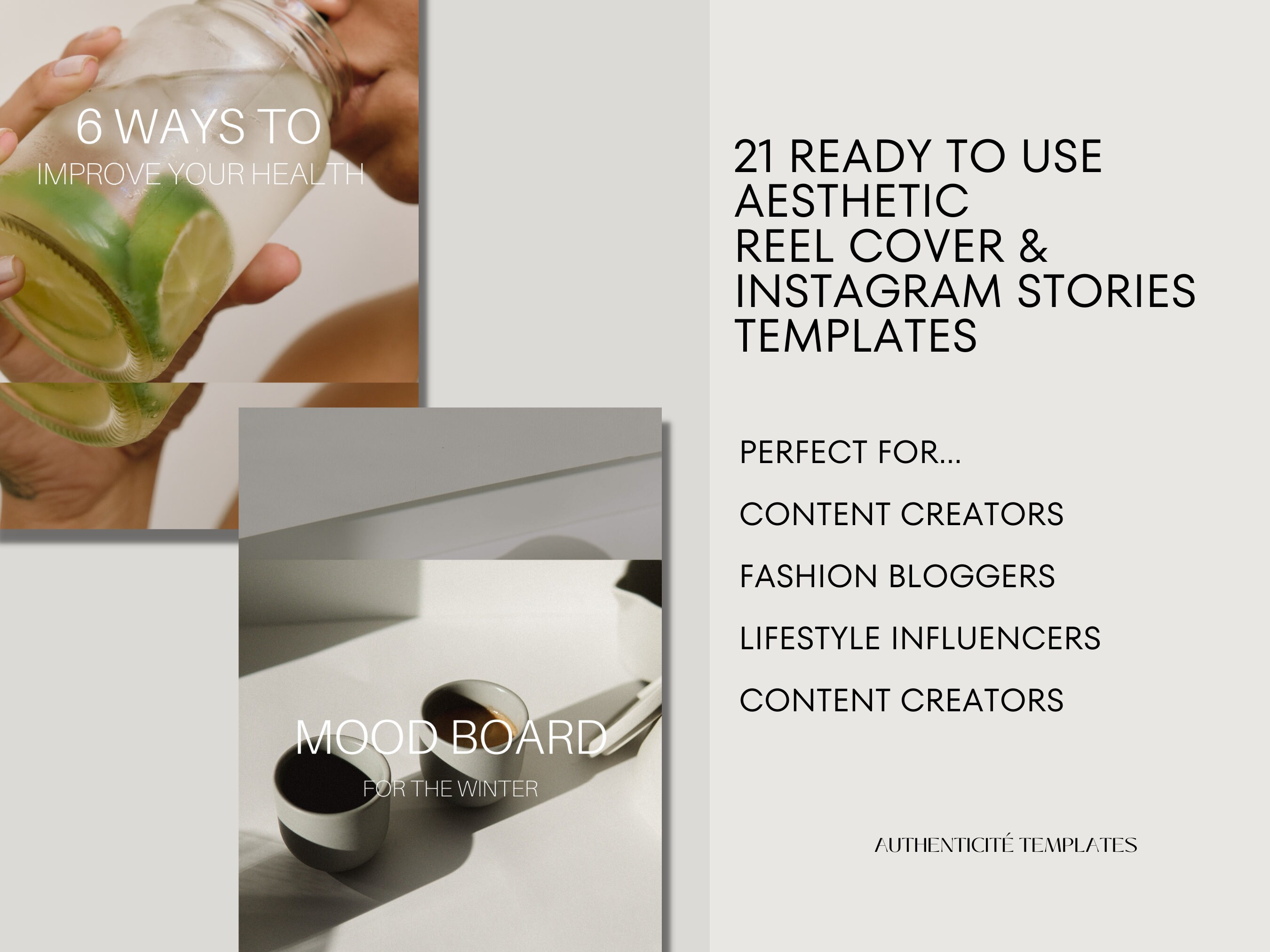 Lifestyle Instagram Reel Templates, Reel Cover, Simple Instagram ...