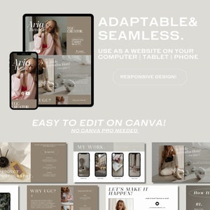 UGC Portfolio UGC Template UGC Media Kit Minimal Ugc Portfolio Template ...