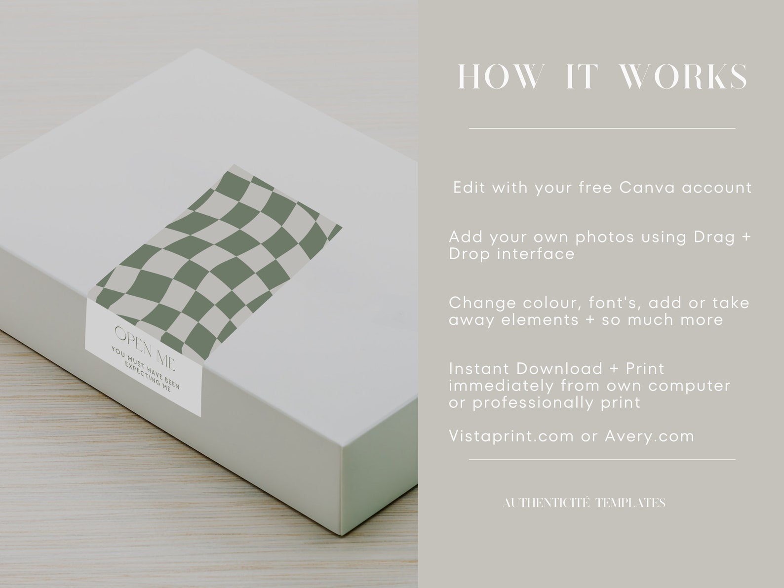 Editable Box Label Template, Custom Packaging Labels, Order Packaging ...