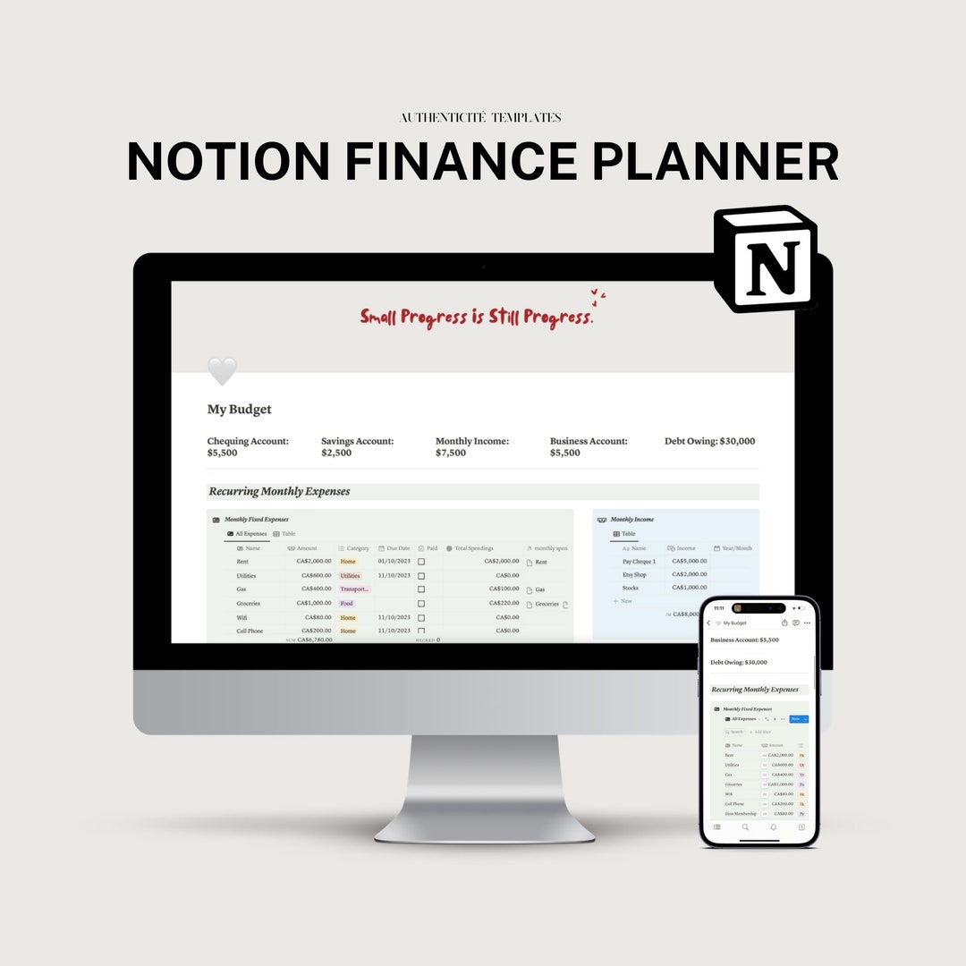 Notion Template Personal Finance Tracker Budget Tracker, Income and ...