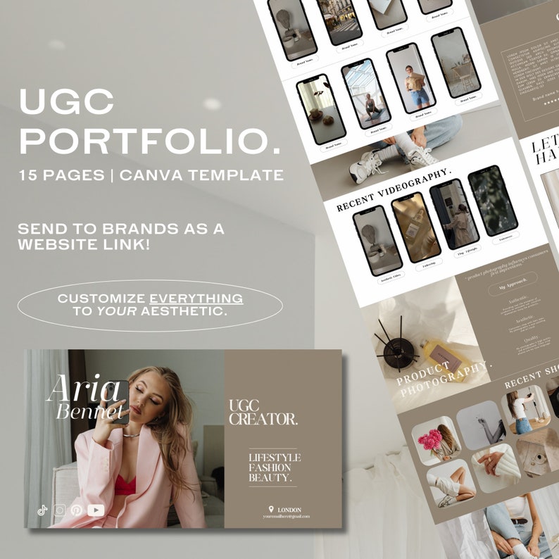 UGC Portfolio UGC Template UGC Media Kit Minimal Ugc Portfolio Template ...