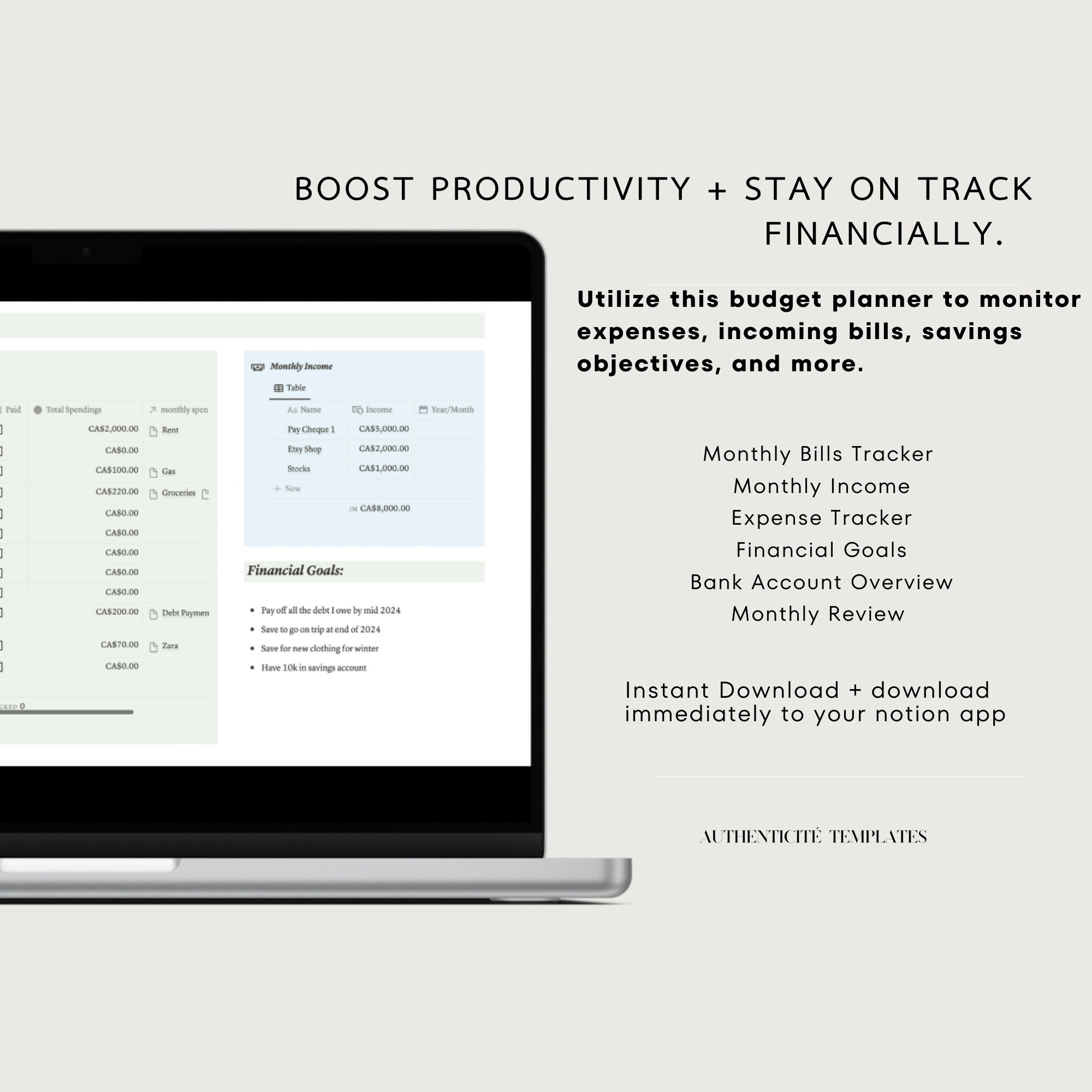 Notion Template Personal Finance Tracker Budget Tracker, Income and ...