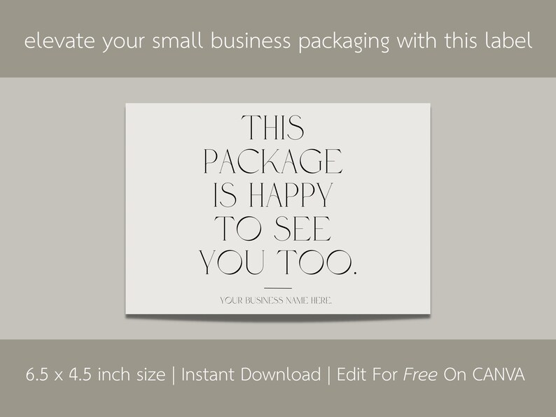 Editable Box Label Template, Custom Packaging Labels, Order Packaging ...