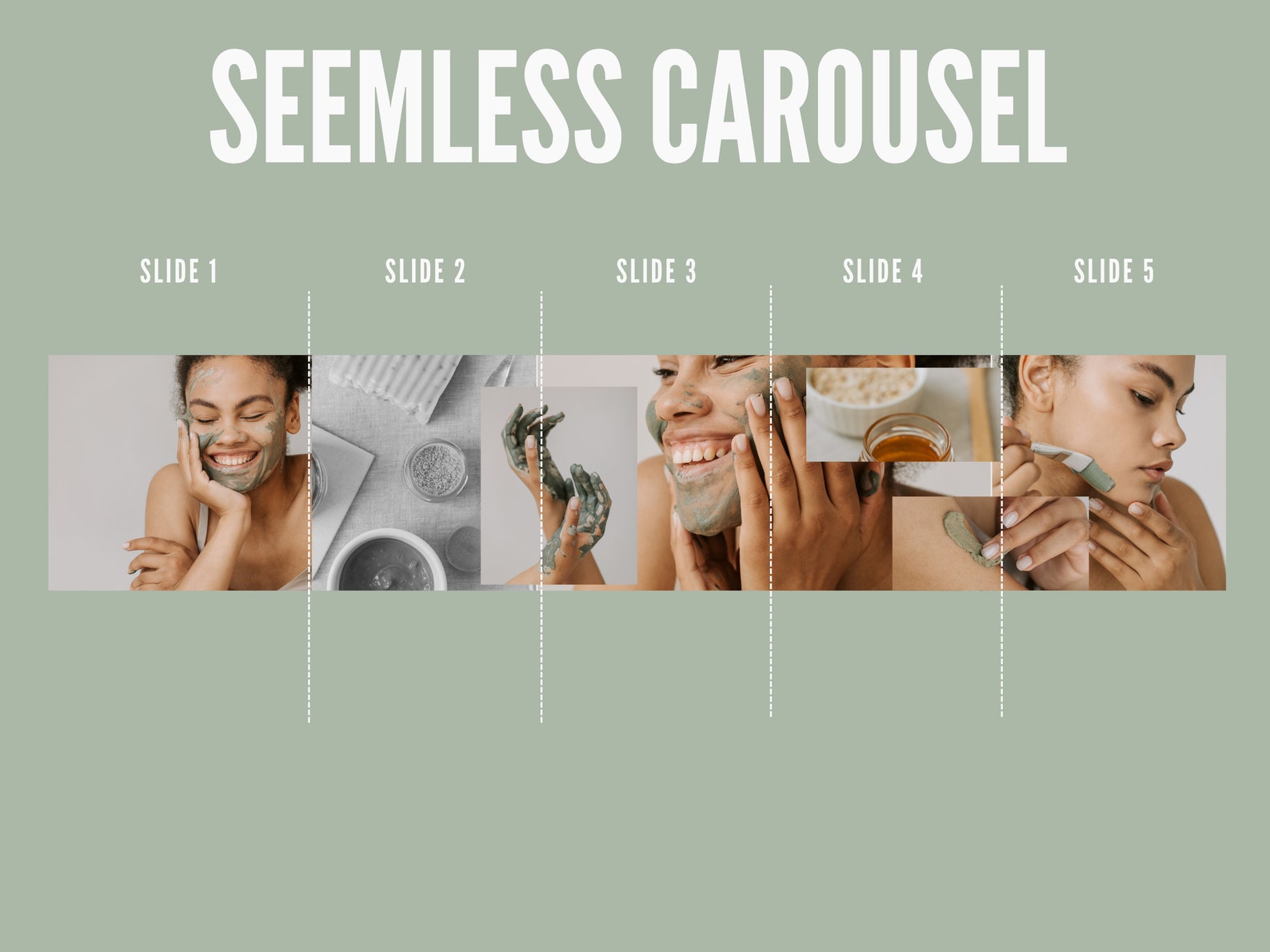 Skincare Instagram Carousel, Template for Influencers and Photographers ...