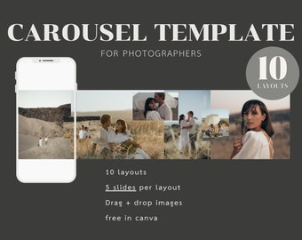 New Instagram Seamless Carousel Photoshop PSD Slide Post Template for ...