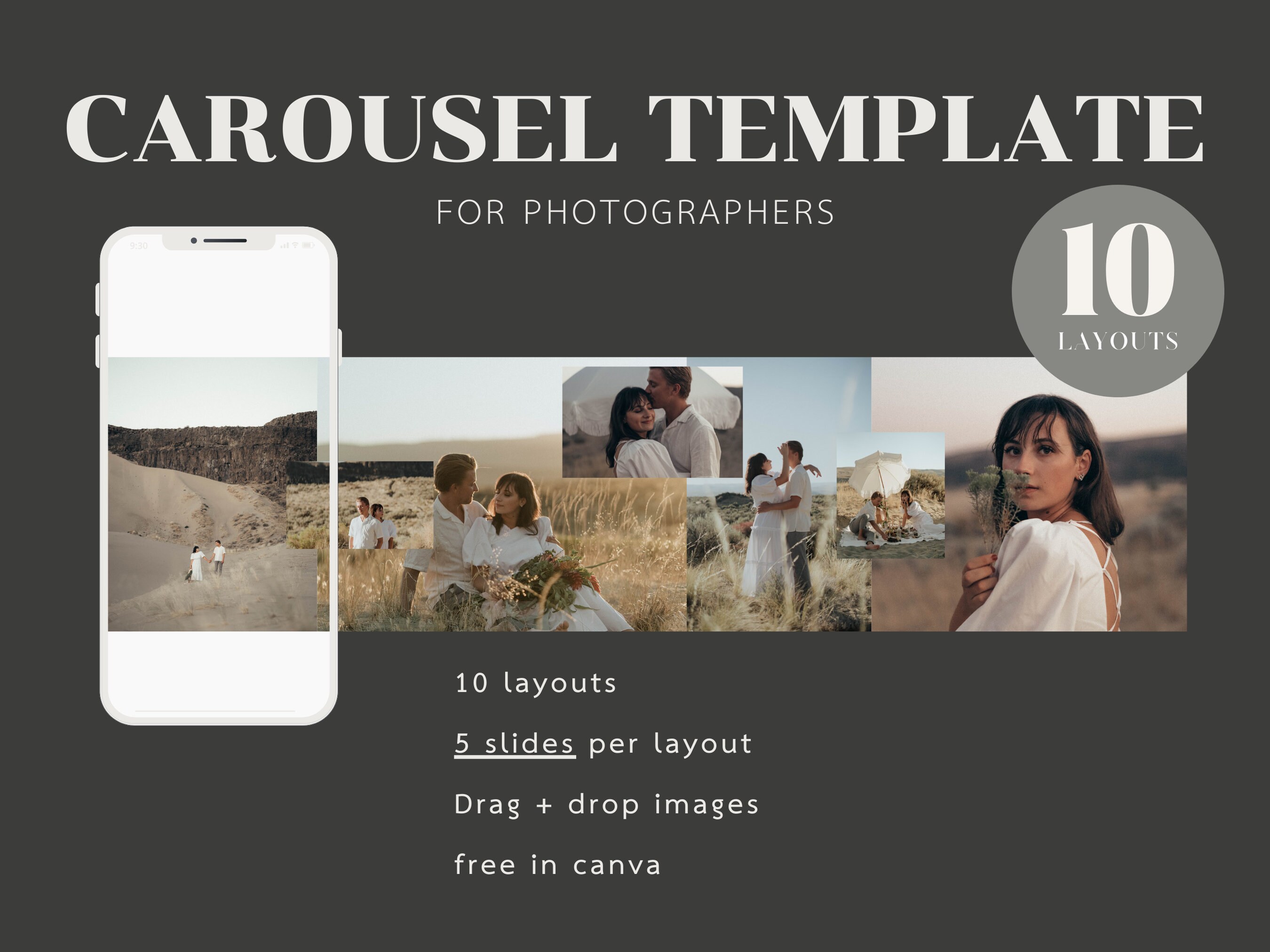 Instagram Carousel, Template for Influencers and Photographers, Slide ...