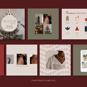 Christmas Instagram Template Canva Holiday Small Business Template ...