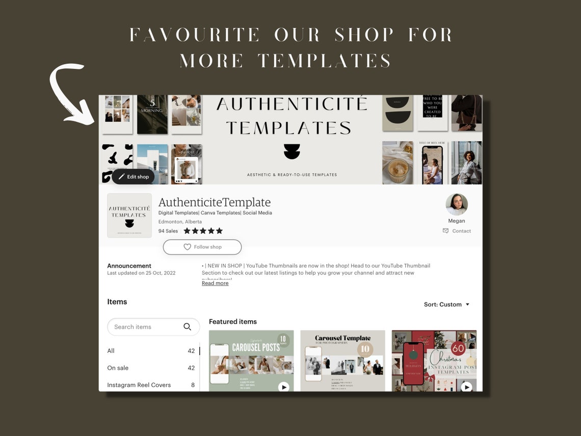 Modern Instagram Carousel Template for Influencers and - Etsy