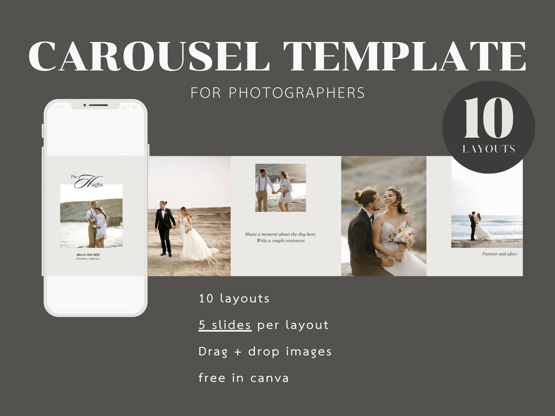 Instagram Carousel, Template for Influencers and Photographers, Slide ...