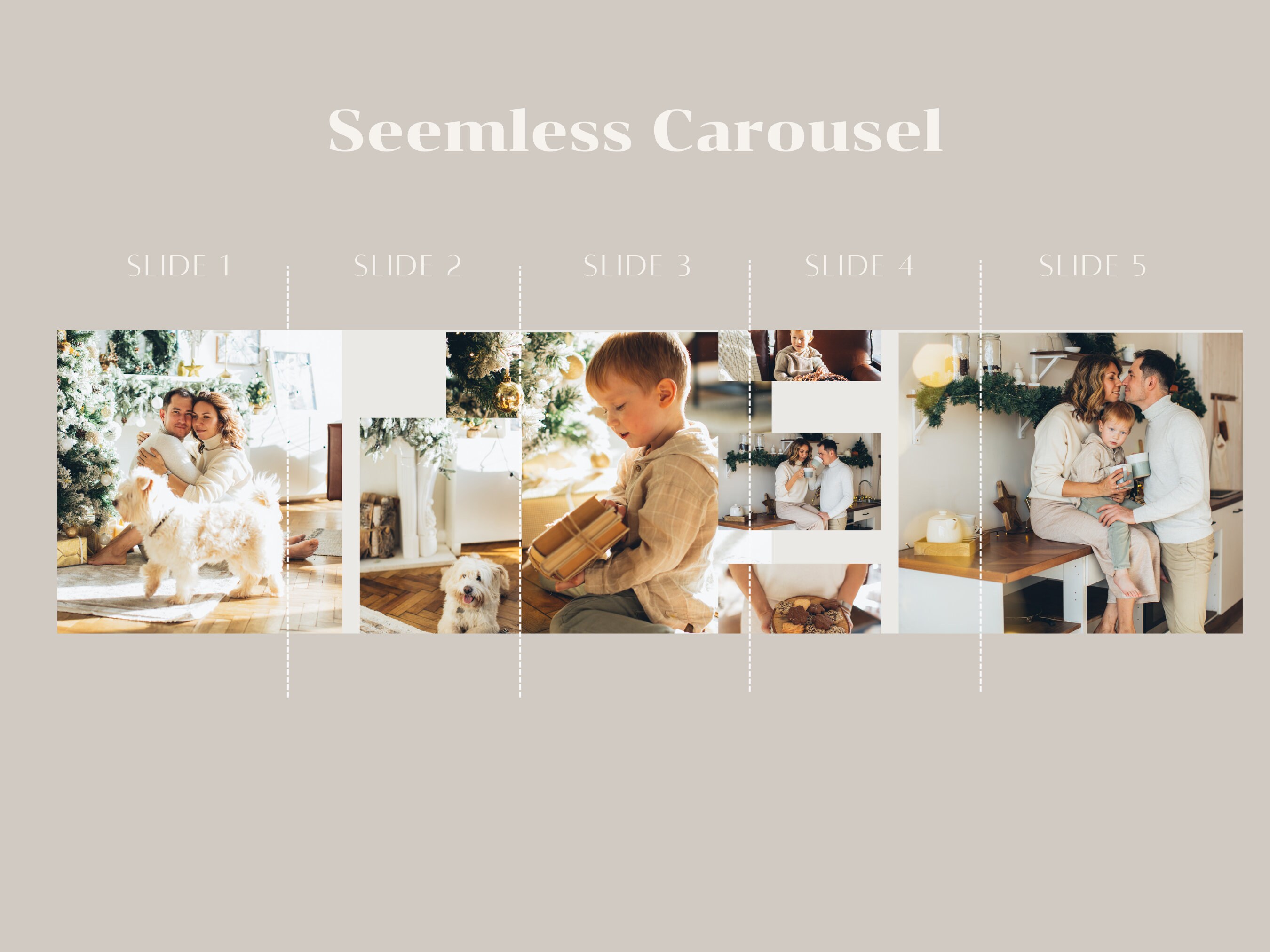 Christmas Instagram Carousel, Christmas Mini Session, Template for ...
