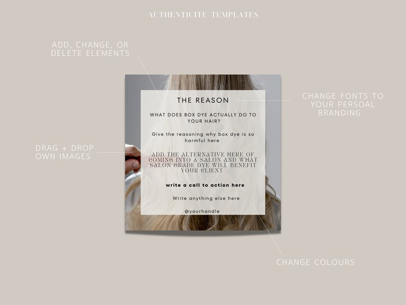51 Hair Salon Instagram Templates Hairdressing Insta Posts - Etsy