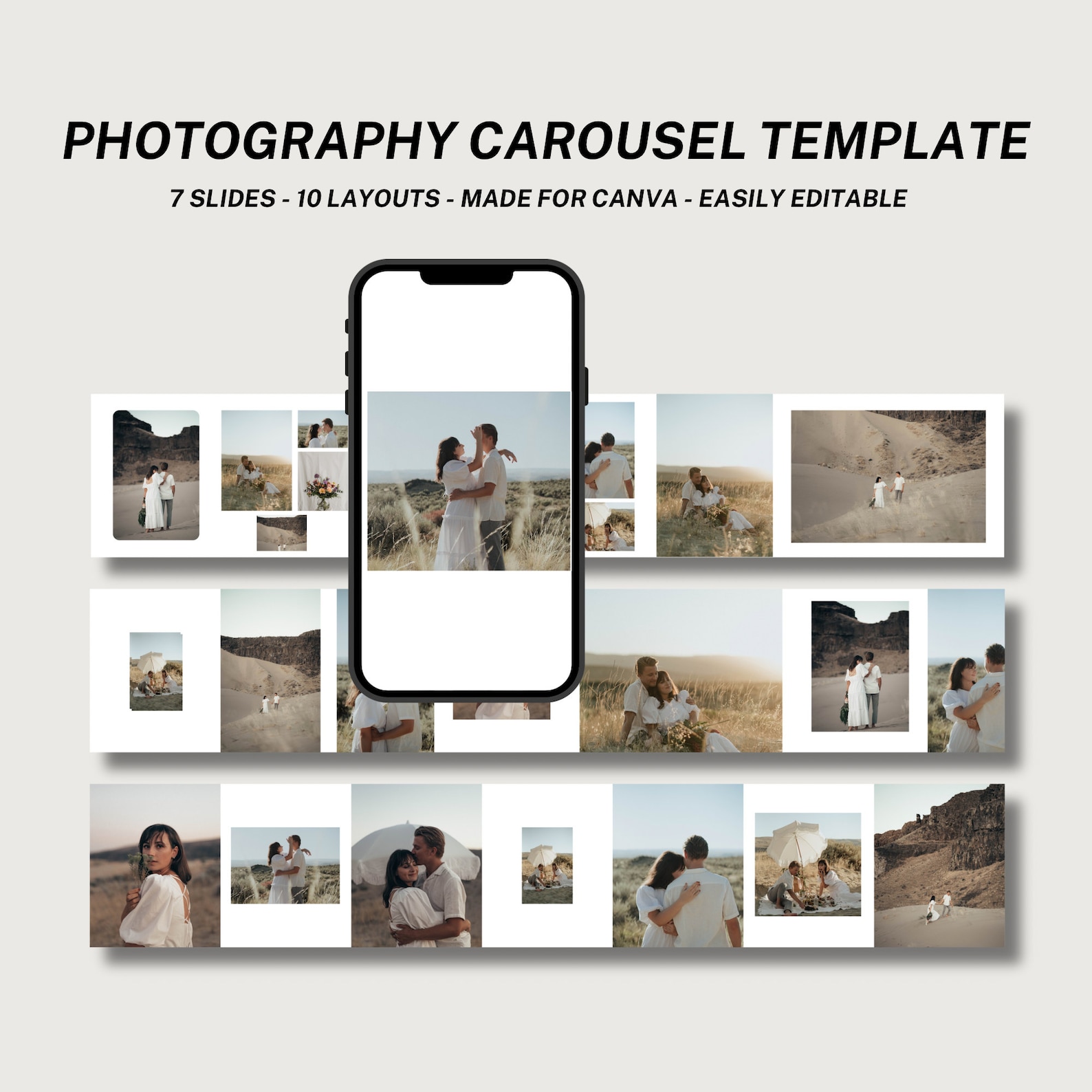 Instagram Carousel, Template for Influencers and Photographers, Slide ...