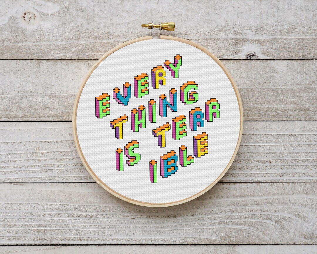 Everything is Terrible Cross Stitch Pattern | Instant Digital Pdf ...